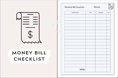 Printable Monthly Bill Checker Planner Graphic By Realtor Templates · Creative Fabrica