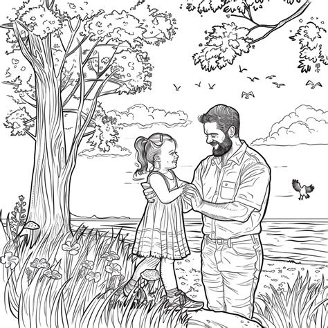 Vader En Dochter Gratis Kleurplaten Printen Of Opslaan
