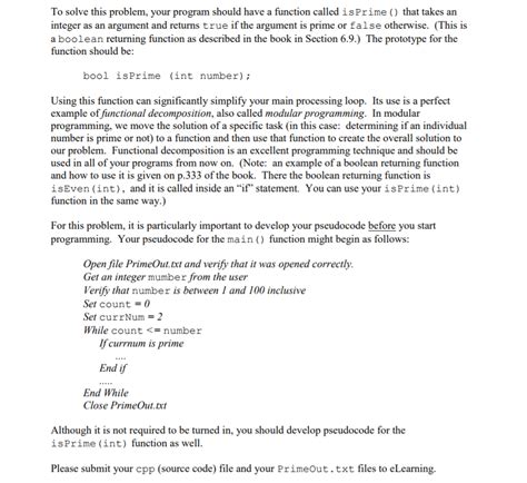 Solved Program Finding Prime Numbers This Program Asks Chegg Com
