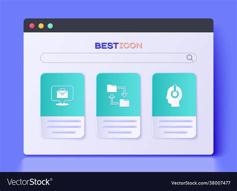 Set Cloud Storage Document Folder Online Working Vector Image