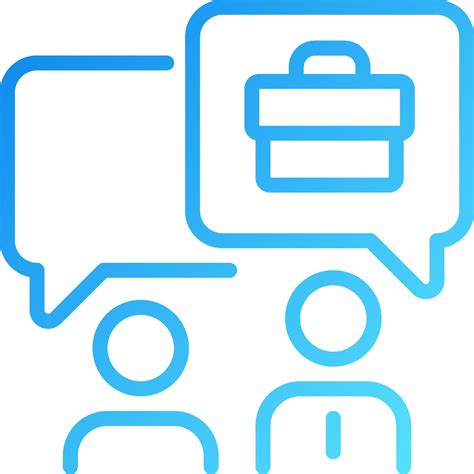 Job Interview Pixel Perfect Gradient Linear Vector Icon Hr Manager And Employee With Chat