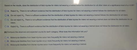 Solved Determine The Expected Count For Each Outcome The