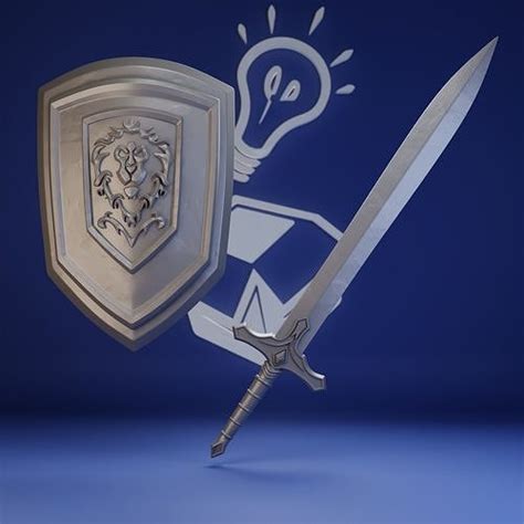 Stormwind Guard Sword N Shield Cosplay Warcraft 3d Model 3d