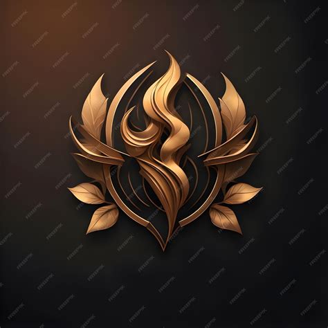 Premium Photo Gold Color Logo On Black Background Generative Ai