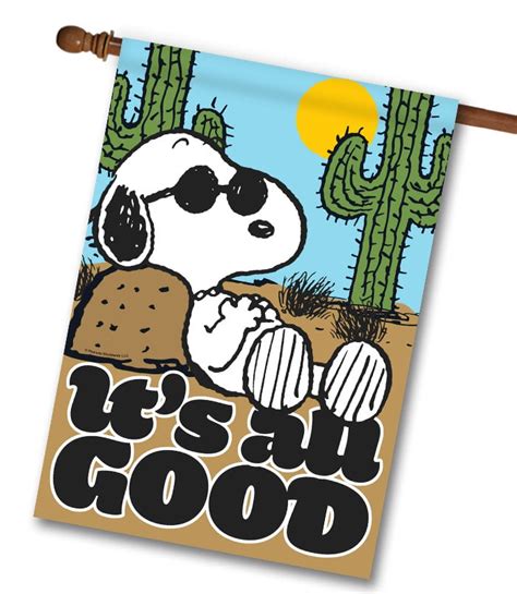 Peanuts® Its All Good Snoopy House Flag 28 X 40 Custom Printed