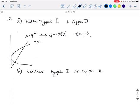 draw an example of a region that is a both type i and type ii b