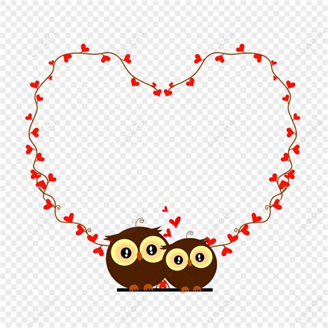 귀여운 일러스트 새 사랑 심장 모양의 배경 프레임하얀어린 시절 Png 일러스트 무료 다운로드 Lovepik