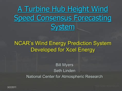 A Turbine Hub Height Wind Speed Consensus Forecasting System