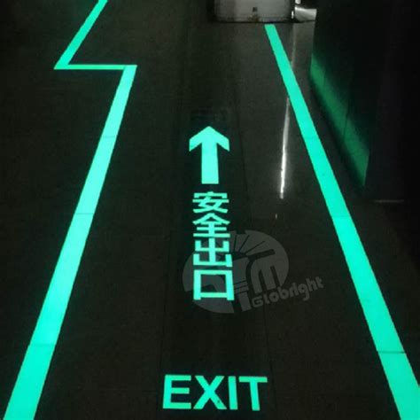 Hydropower Station Safety Exit Sign Illuminated Escape Route Self Luminous At Night Buy Self