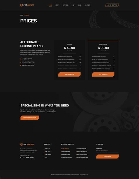 Promotors Cars Detailing Service Html Template By Merkulove Themeforest