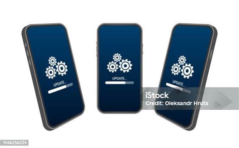 시스템 소프트웨어 업데이트 데이터 업데이트 또는 스마트 폰 화면의 진행률 표시 줄과 동기화 벡터 일러스트 레이 션 개념에 대한 스톡 벡터 아트 및 기타 이미지 Istock