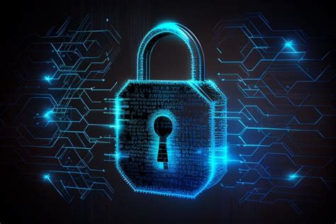 Premium Ai Image Close Up Of Lock With Keyhole On Circuit Board Generative Ai