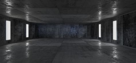 Led 조명 투광 조명 차고 미래 지향적인 배경 미래 지향적 인 복도 전시실 터널 기술 배경 격납고 금속 3d 렌더링 가구에 대한 스톡 사진 및 기타 이미지 Istock