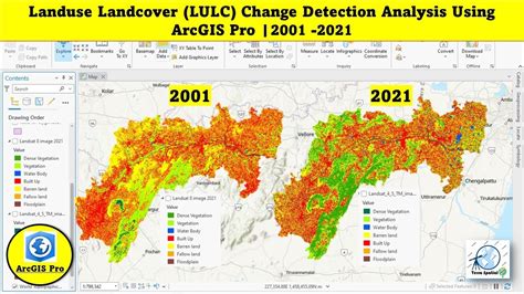 LULC change detection analysis Using ArcGIS Pro From 2001 to 2021 - YouTube