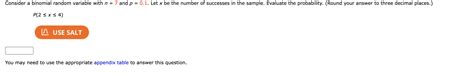 solved consider a binomial random variable with n 8 and