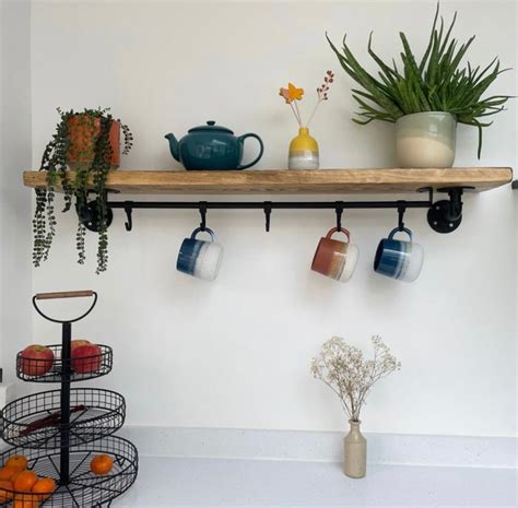 Black Rail For Hanging Cupsutensils Available In 6080cm To Fit Under