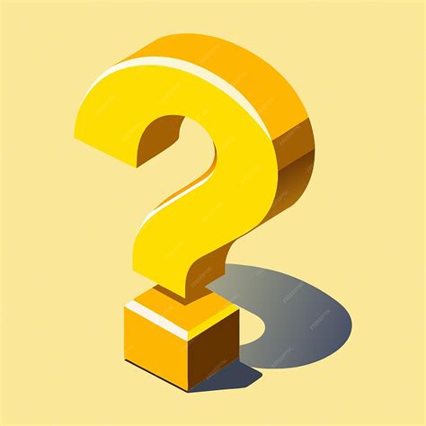 Vector De Signos De Interrogación Amarillos Realistas 3d Ilustración