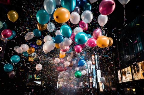 Premium Photo New Years Eve Balloon Drop Surprise