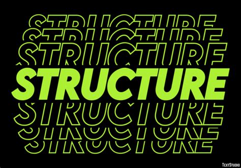 Structure Modern Stroke Text Effect Generator