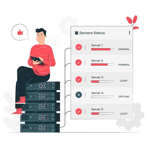 Free Vector Server Status Concept Illustration