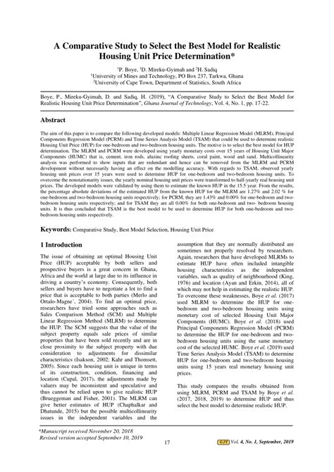 PDF Realistic Housing Unit Price Determination