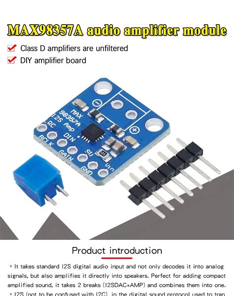 Max98357a Max98357 I2s Dac Decoder 3w Audio Amplifier Module Diy Class