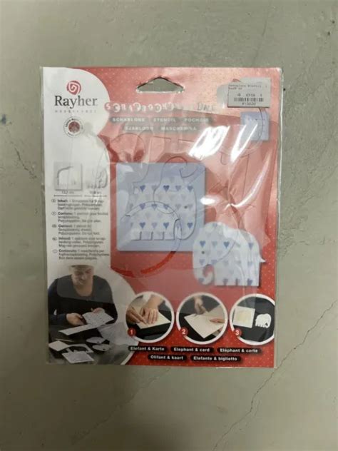 Rayher Stanzschablone Schablone Elefant Basteln Taufe Einladung Eur 299 Picclick De
