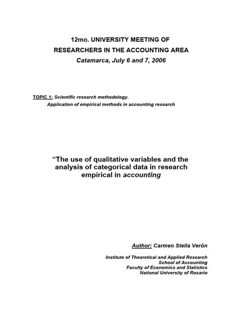 Qualitative Variable Pdf Categorical Variable Chi Squared Test