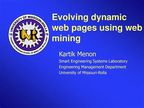 ppt evolving dynamic web pages using web mining powerpoint