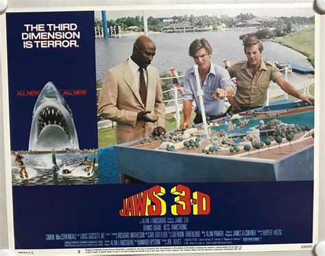 Original Lobby Cards Jaws 3 D 1983 Set Of 8 Dennis Quaid Bess