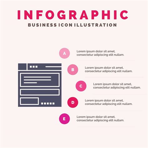 File Browser Computing Code Infographics Presentation Template 5 Steps