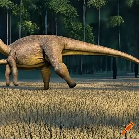 Hadrosaurus Dinosaur With Intricate Motley Color Pattern And Detailed