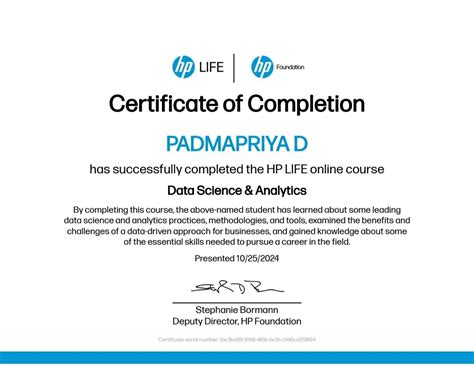 Padmapriya D On Linkedin Datascience Analytics Hpfoundation Continuouslearning Careergrowth