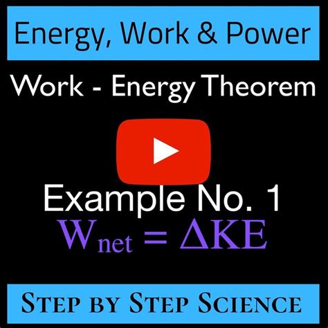 work energy theorem calculate the net work done on a object energy