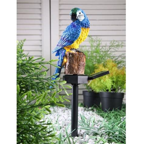 Садовый светильник на солнечной батарее Синий Ара 45 см 1 Led свечение тёплое белое купить