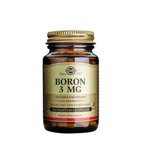 СОЛГАР БОР капсули 3 мг. 100 броя / SOLGAR BORON | Drugstore BG