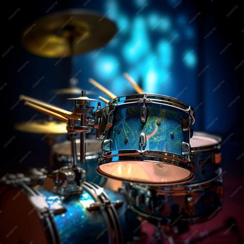 Premium Ai Image Closeup On A Musical Drum Set