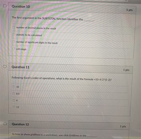 Solved D Question 10 1 Pts The First Argument In The