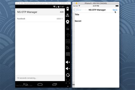 build a time based one time password manager with nativescript