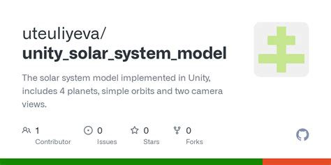Github Uteuliyevaunitysolarsystemmodel The Solar System Model Implemented In Unity