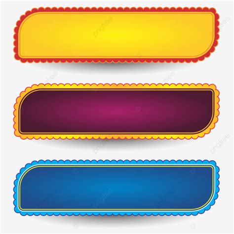 Colorful Heading Text Shape Banner Vector Shape Banner Vector Png