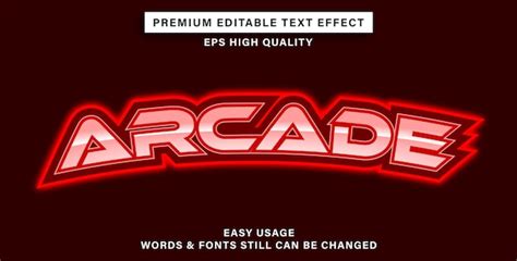 Premium Vector Editable Text Effect Arcade