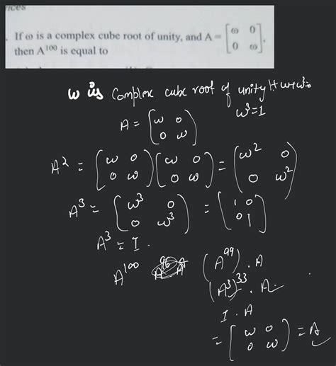 If ω is the complex cube root of unity and matrix H ω ω then H