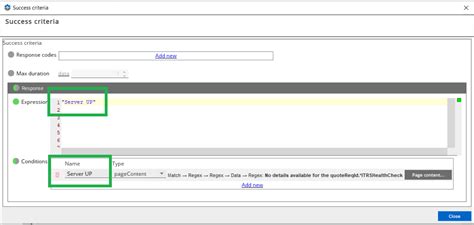 geneos web mon why is my web mon plugin showing match content