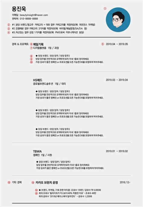 브런치 작가가 1년 동안 만든 이력서 양식 Revistas Referencia De Diseño Libros