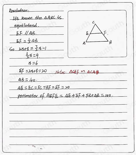 Solved In The Diagram Of Equilateral Triangle Abc Shown Below E And F Are The Midpoints Of