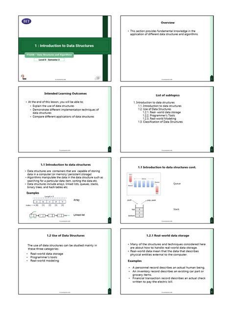 Chapter 01 Introduction To Data Structures Converted Pdf Data Structure Queue