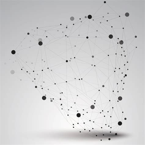 Premium Vector Complicated Abstract Grayscale 3d Shape Vector Digital Lattice Object