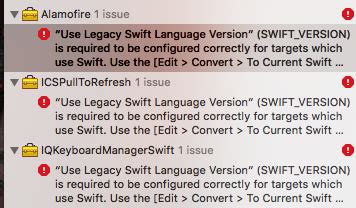 Ios Use Legacy Swift Language Version SWIFT VERSION Is Not Working Stack Overflow