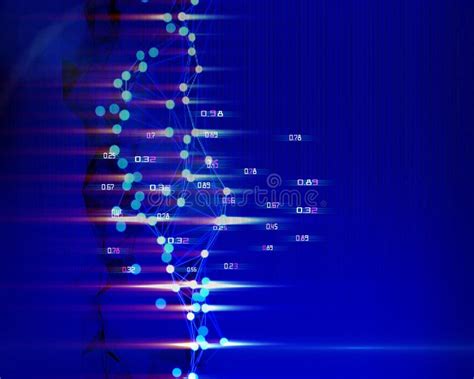 Abstract Polygonal Grid With Glow Dots Concept Of Decision Making Analysis Data Quality